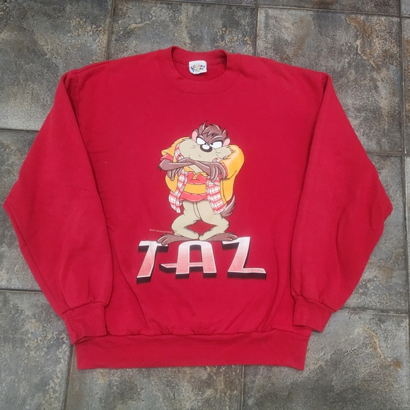 Warner Bros. | Shirts | Vintage 9s Looney Tunes Mens Medium Taz ...